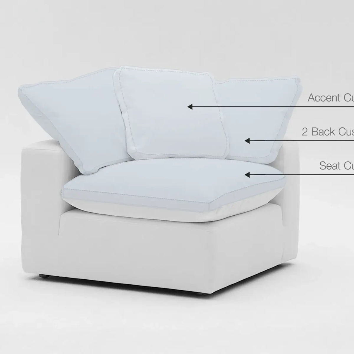 Soulfa Corner Cushion in 38" and 45" – Soulfa Home